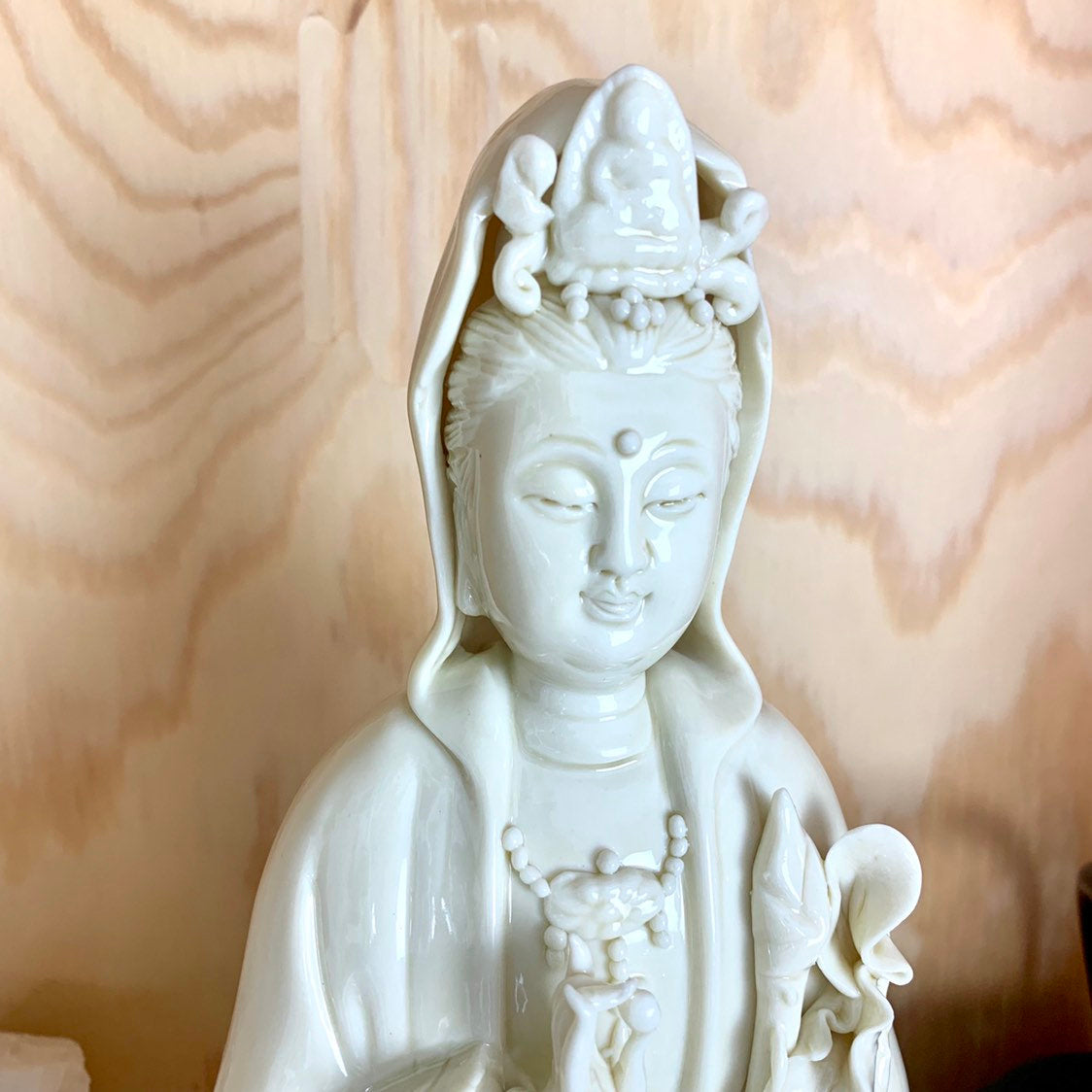 Fertility Goddess Statue; Porcelain Female Buddha; White Quan Yin; Deh ...